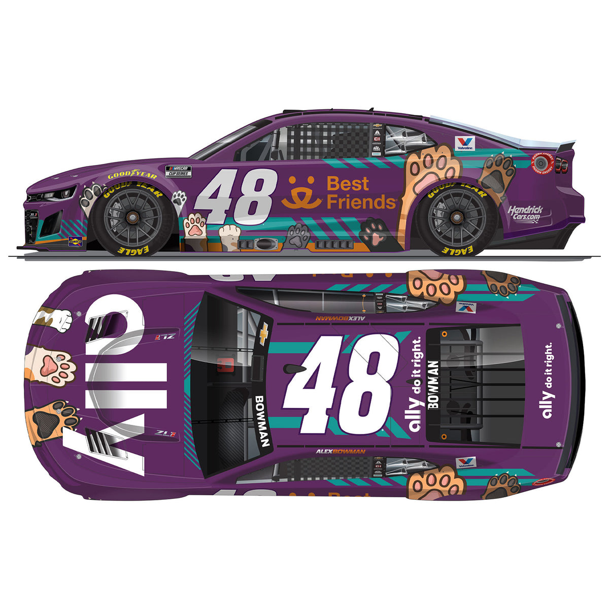 Alex Bowman ELITE Ally Best Friends 1:24 2026 Diecast Car Preorder - C ...