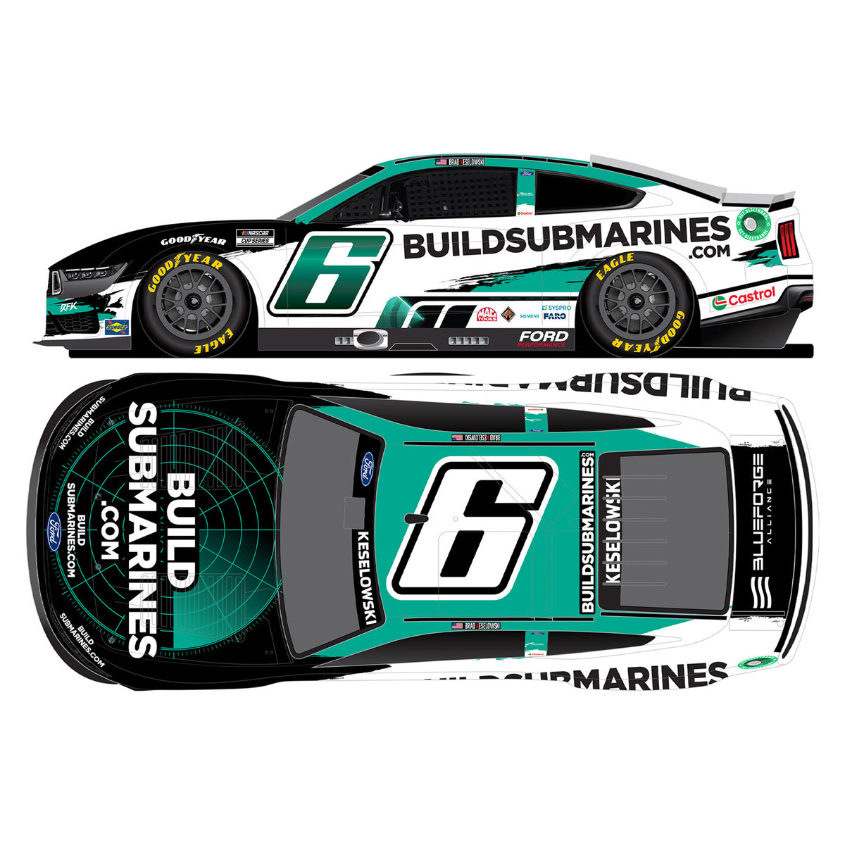 Brad Keselowski BuildSubmarines 1:64 Standard 2025 Diecast Car Preorder ...
