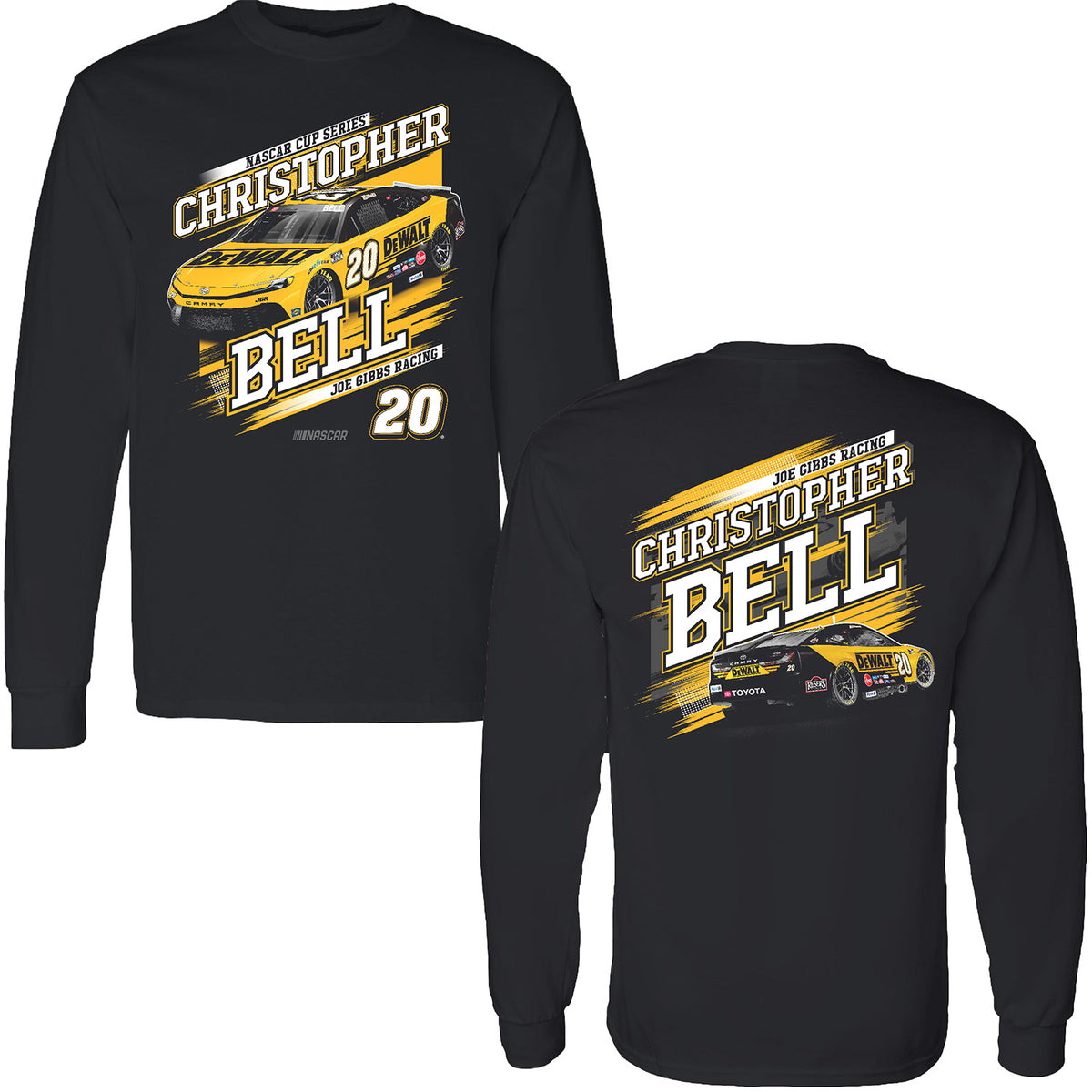Christopher Bell 2025 Long Sleeve DeWalt Draft T-Shirt Black– RacingUSA