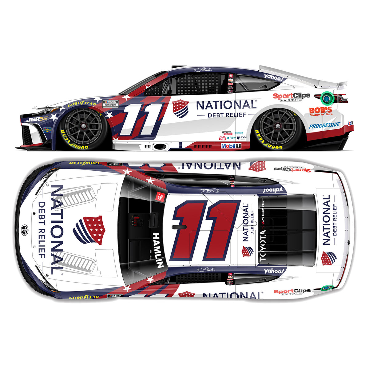 Denny Hamlin ELITE National Debt Relief 1:24 2026 Diecast Car Preorder ...