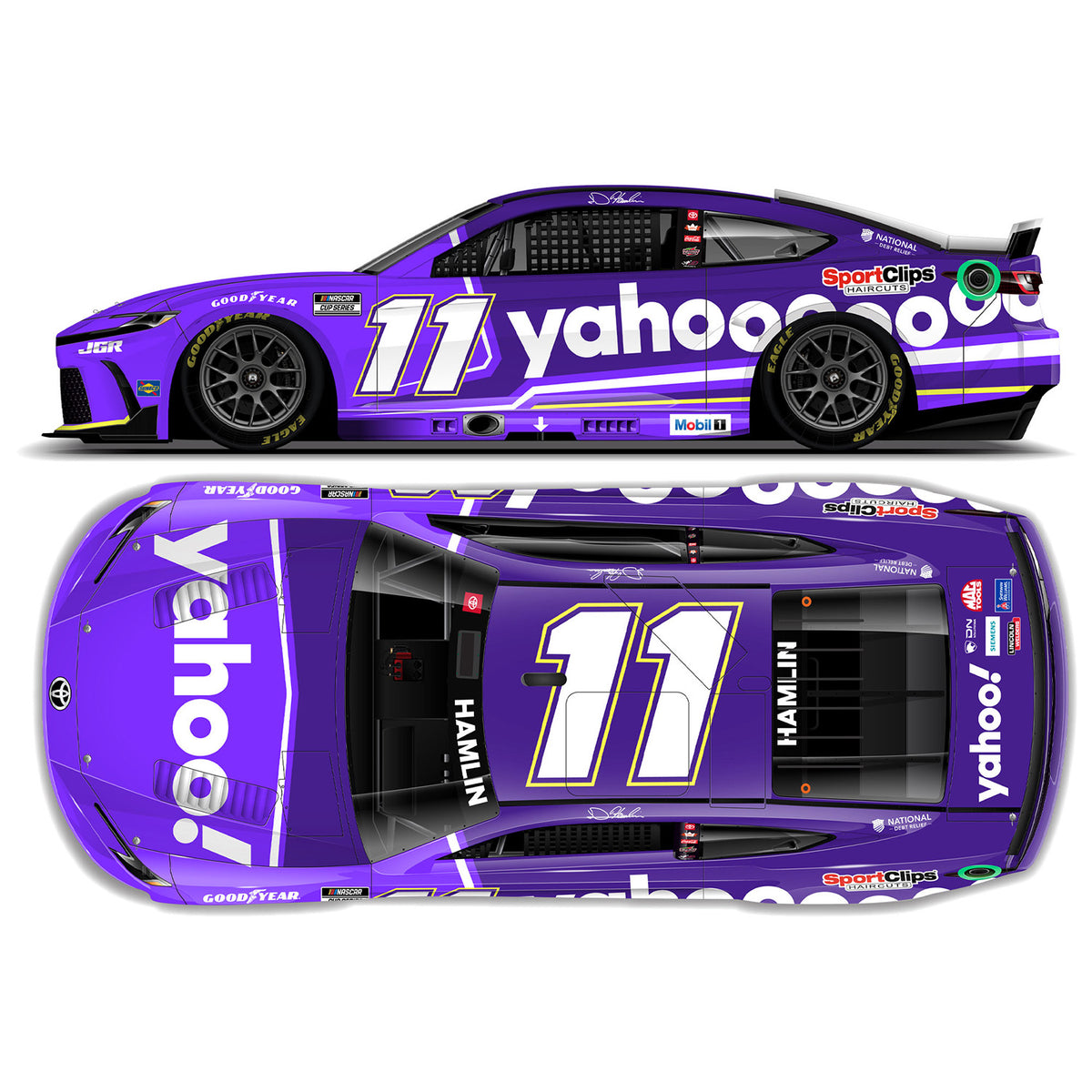 Denny Hamlin Yahoo! 1:64 Standard 2025 Diecast Car Preorder - Currently Projected September