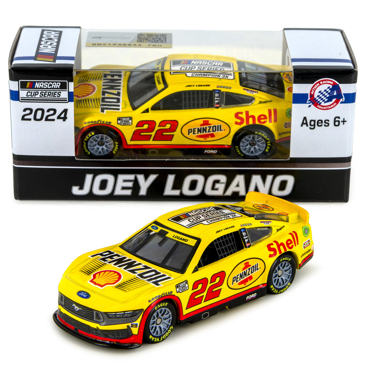 Joey Logano 3X NASCAR Cup Series Champion 1:64 Standard 2024 Diecast C ...