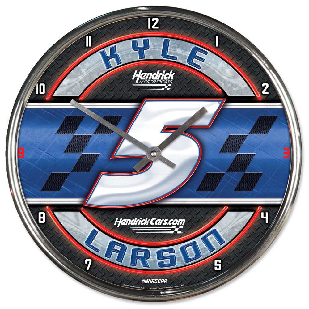 Kyle Larson 2025 HendrickCars #5 Chrome Wall Clock - Sale– RacingUSA