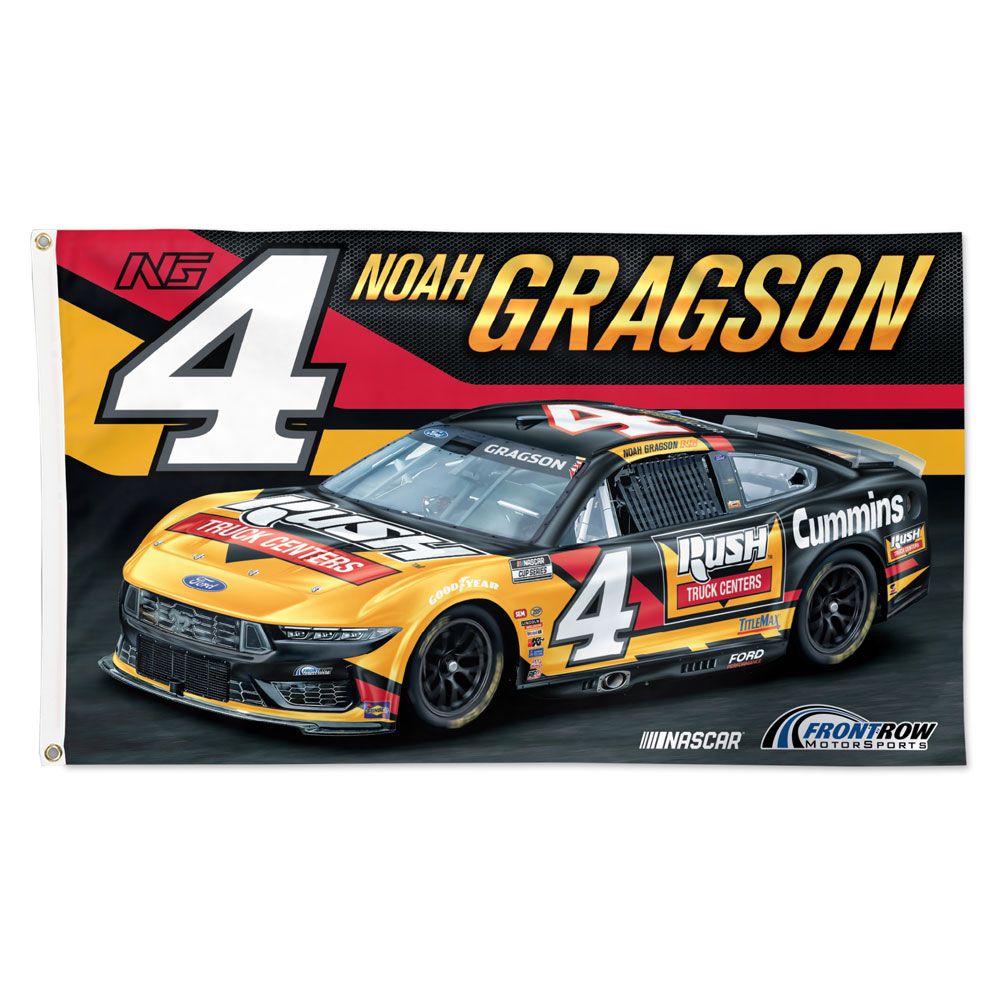 Noah Gragson 2025 Rush Truck Centers #4 Car 3x5 Flag– RacingUSA