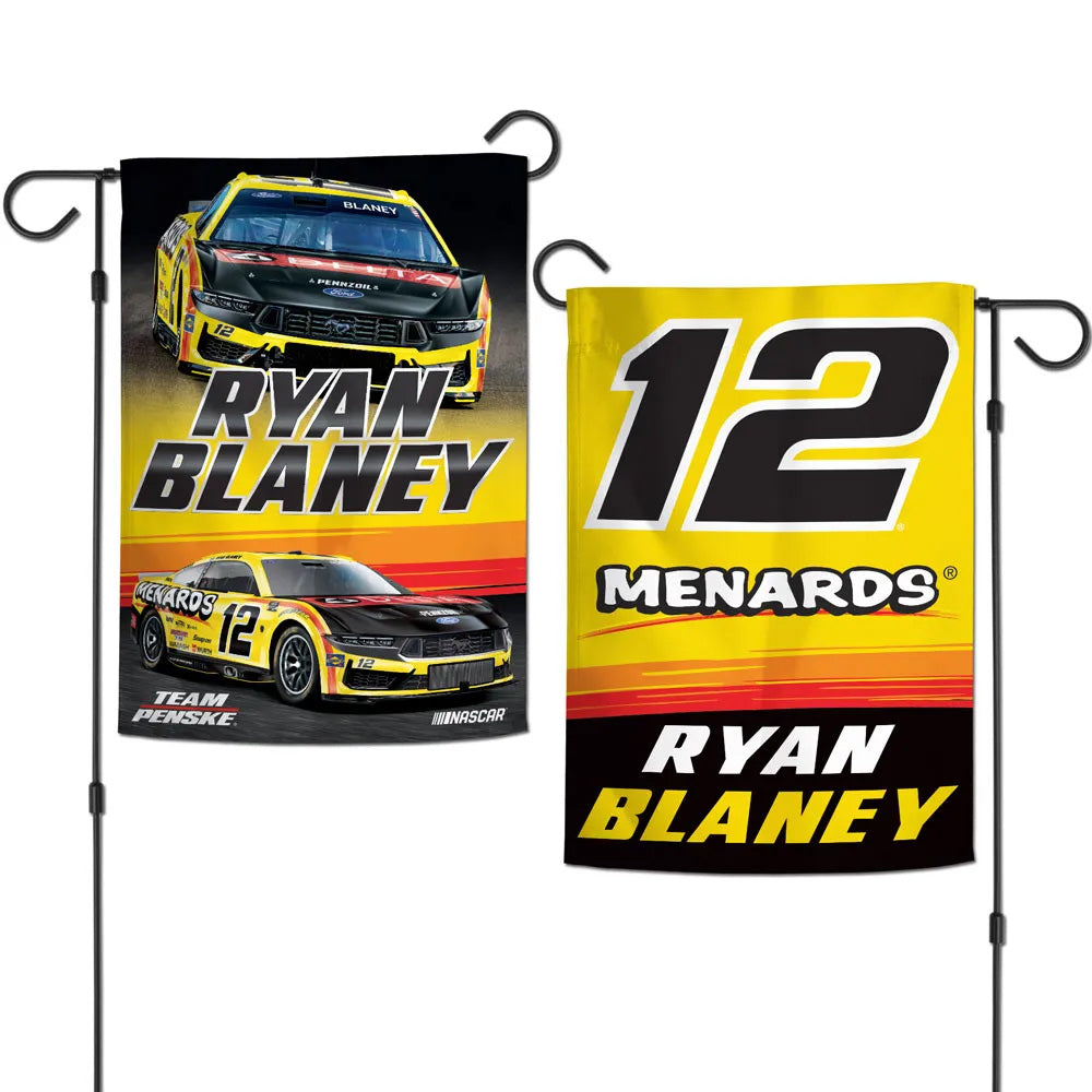 Ryan Blaney 2026 Menards Two Sided 12x18 Garden Flag– RacingUSA