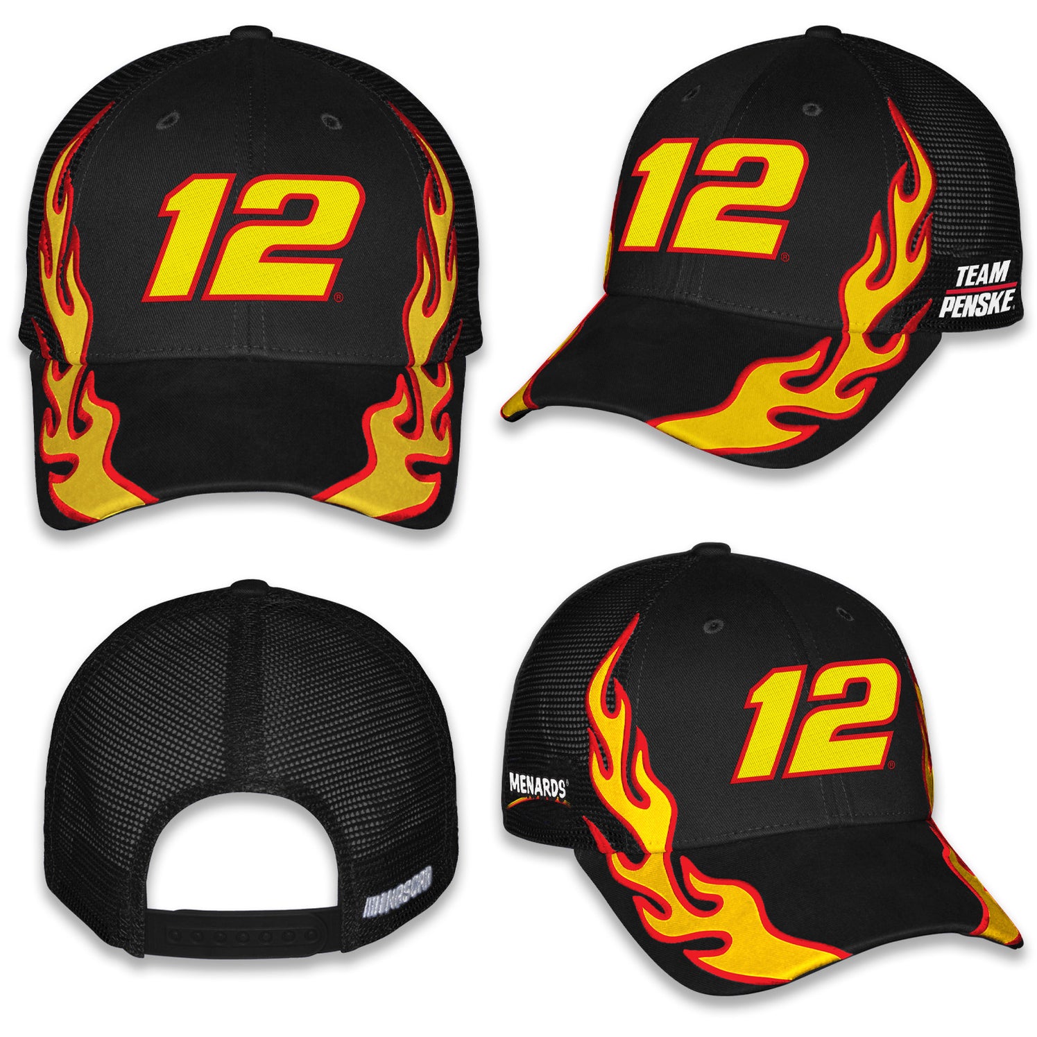 Ryan Blaney 2025 Flame #12 Mesh Hat Black Preorder - Currently ...