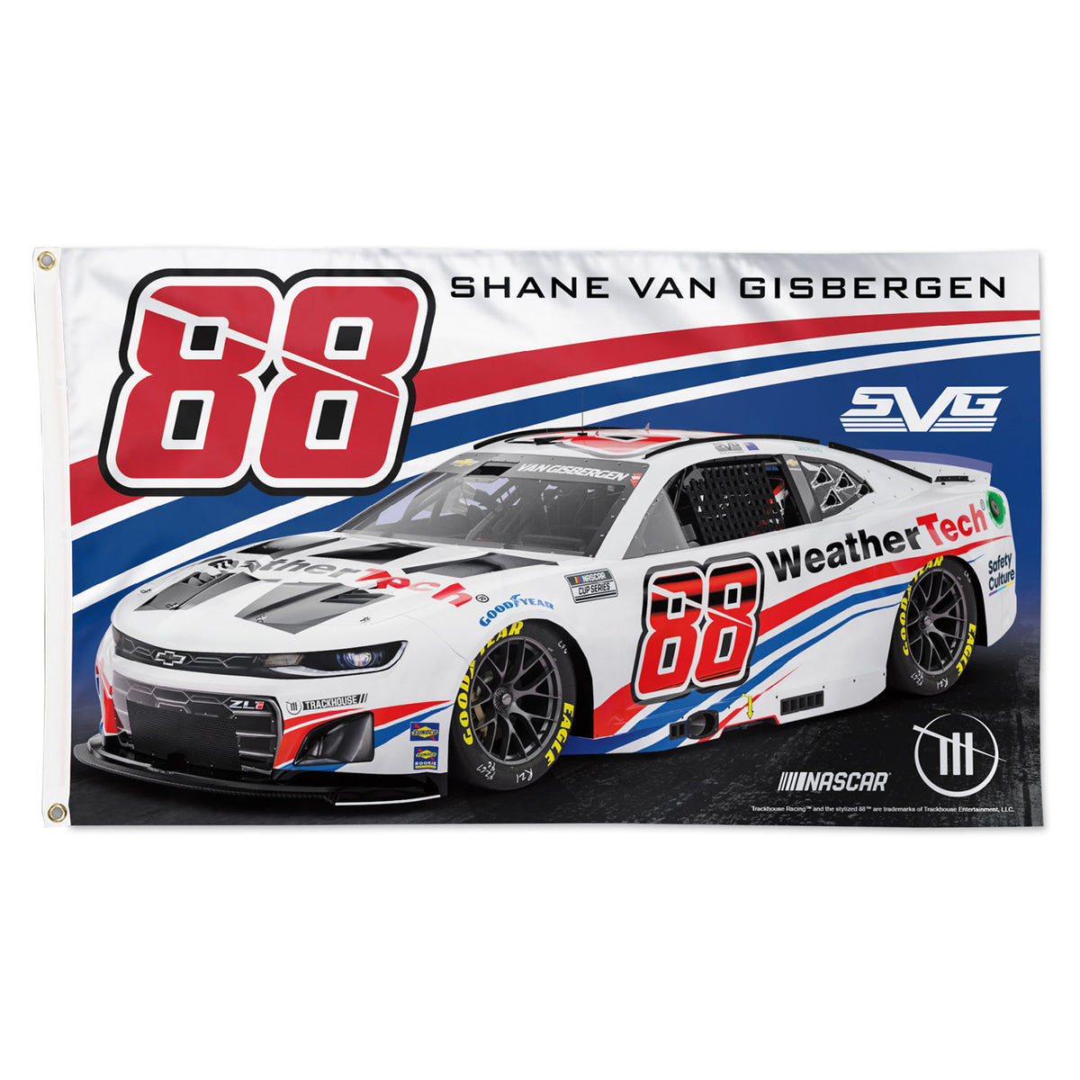 Shane van Gisbergen 2025 WeatherTech #88 Car 3x5 Flag– RacingUSA
