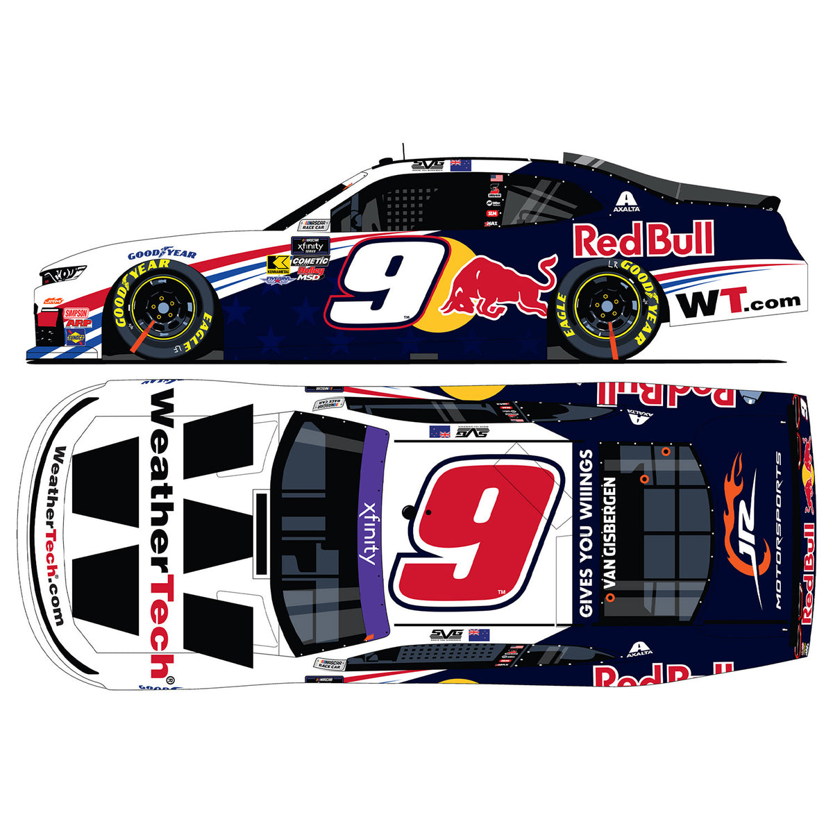 Shane van Gisbergen WeatherTech / Red Bull #9 Xfinity Series 1:64 Stan ...